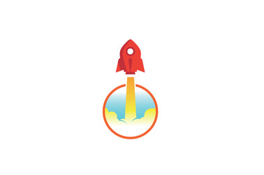 Rocket sky logo Royalty Free Vector Image - VectorStock