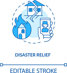 Disaster relief concept icon Royalty Free Vector Image
