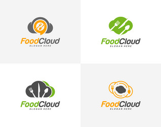Food cloud logo design logo template Royalty Free Vector