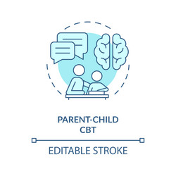 2d cbt blue line icon concept Royalty Free Vector Image