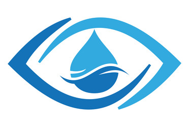 Abstract eye water icon logo Royalty Free Vector Image