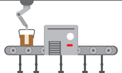 Abstract production line Royalty Free Vector Image