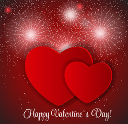 Happy valentines day card with heart music notes Vector Image
