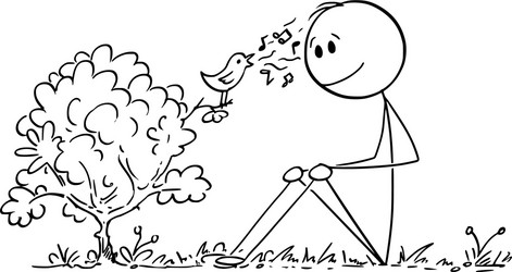 Singing birds on tree Royalty Free Vector Image