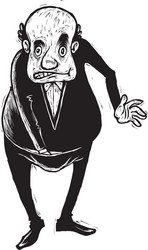 Man with his hand in his pants Royalty Free Vector Image