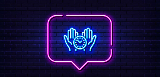 Safe time line icon clock sign office management Vector Image