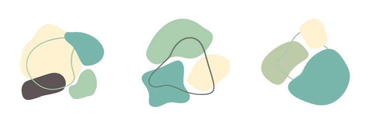 Simple geometric organic shapes with place Vector Image