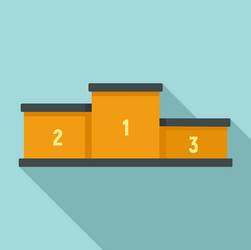 Gamification podium icon flat isolated Royalty Free Vector