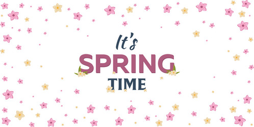 Spring banner background with sacura Royalty Free Vector