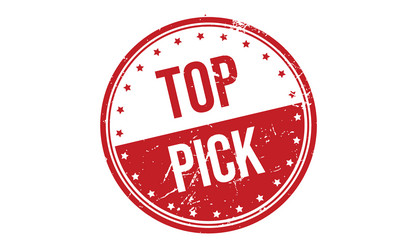 Top pick rubber stamp seal Royalty Free Vector Image