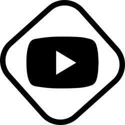 Youtube log is a video sharing website Royalty Free Vector