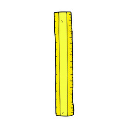 Comic cartoon wooden ruler Royalty Free Vector Image