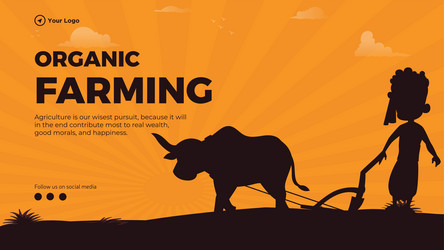Agriculture and farming landscape banner design Vector Image