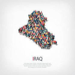 Iraq map with administrative divisions Royalty Free Vector