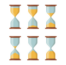 Antique sand clock sprite sheet animation Vector Image