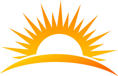 Sun and leaf wellness life health logo icon Vector Image