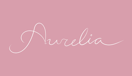 Female name mila handwritten lettering Royalty Free Vector