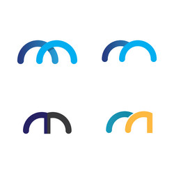 Letter m icons such logos Royalty Free Vector Image