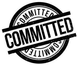 Committed rubber stamp Royalty Free Vector Image