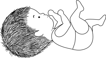 Cute baby boy with diaper design Royalty Free Vector Image