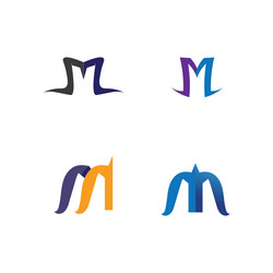 Letter m icons such logos Royalty Free Vector Image
