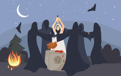 Sect cult square compositions Royalty Free Vector Image