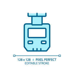 Railroad infrastructure pixel perfect linear Vector Image