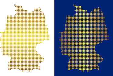 German colors dot russia map Royalty Free Vector Image