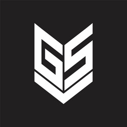 Logo Monogram with Emblem Shield Shape Design Gs Vector Images (81)