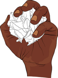 Hand tearing paper Royalty Free Vector Image - VectorStock