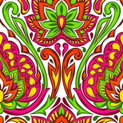 Indian ethnic seamless pattern Royalty Free Vector Image