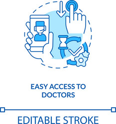 Easy access to doctors concept icon Royalty Free Vector