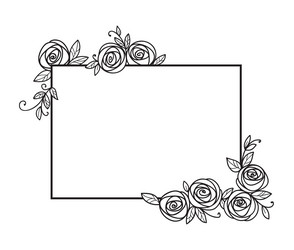 Vintage cute floral frame Royalty Free Vector Image