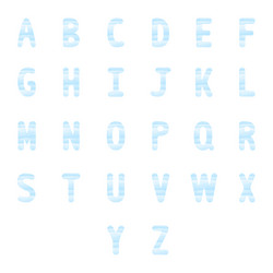 Blue watercolor number set1 Royalty Free Vector Image