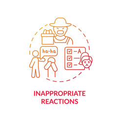 Inappropriate laughter rgb color icon Royalty Free Vector