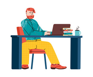 Man Behind Computer Cartoon Desk Vector Images (over 110)