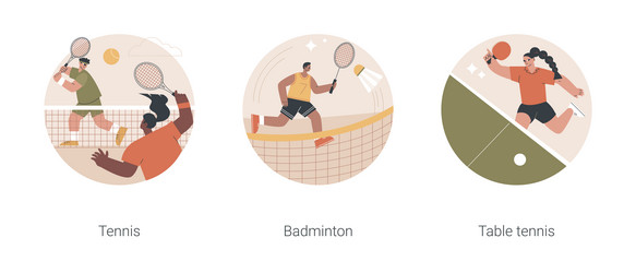 Badminton abstract concept Royalty Free Vector Image