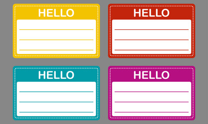 Hello Name Tag Vector Images (over 470)