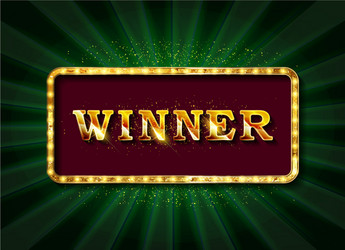 Winner banner colorful style Royalty Free Vector Image