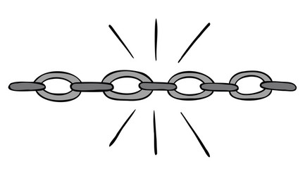 Cartoon weight and chain Royalty Free Vector Image