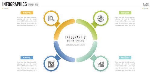 Circular or pie chart infographic for business Vector Image