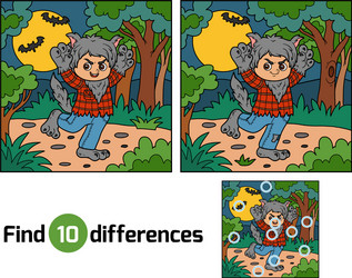 Find differences education game for children Vector Image