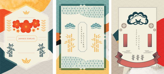Japanese template with asia traditional icon Vector Image