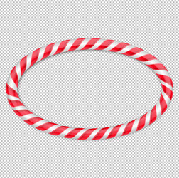 Frame christmas candy cane heart stick Royalty Free Vector