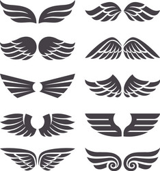 Set of wings Royalty Free Vector Image - VectorStock