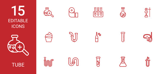 49 tube icons Royalty Free Vector Image - VectorStock