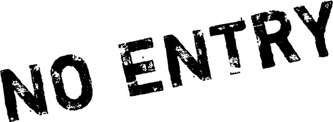 No entry rubber stamp Royalty Free Vector Image