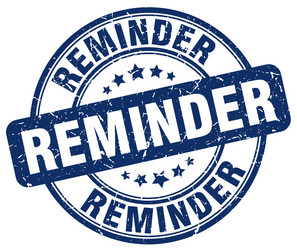 Reminder sign or stamp Royalty Free Vector Image