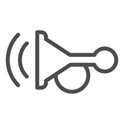 Beep solid icon horn isolated Royalty Free Vector Image