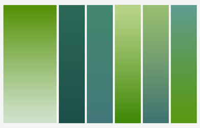 Color gradient set fresh green eco background Vector Image